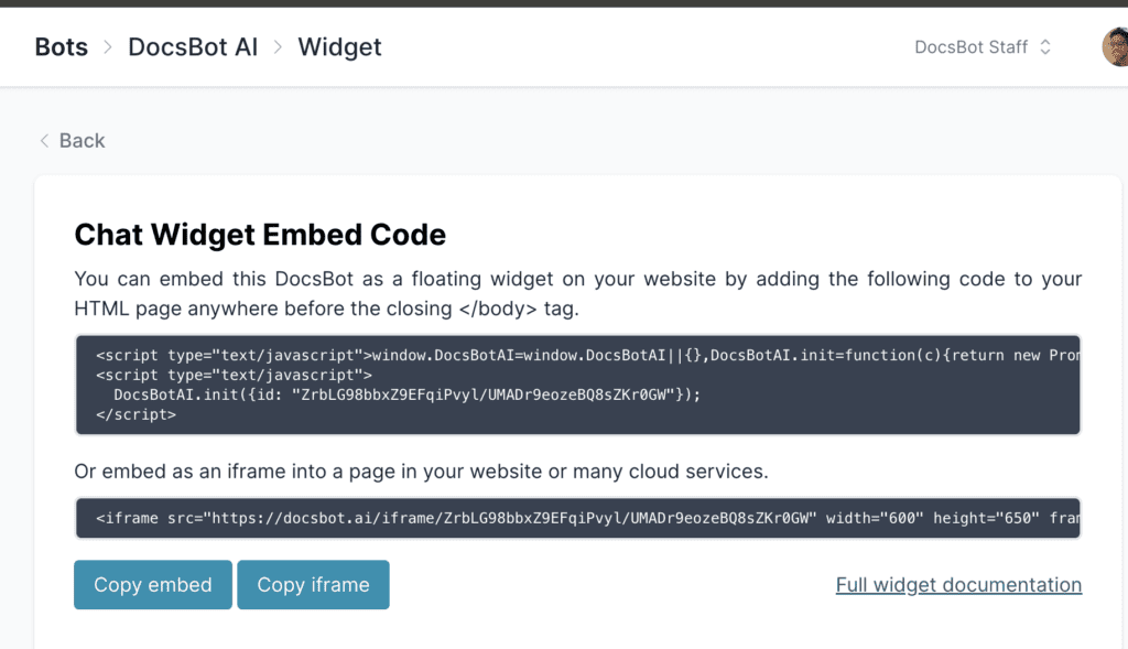 Embedding Chatbots into your Shopify Website - DocsBot AI